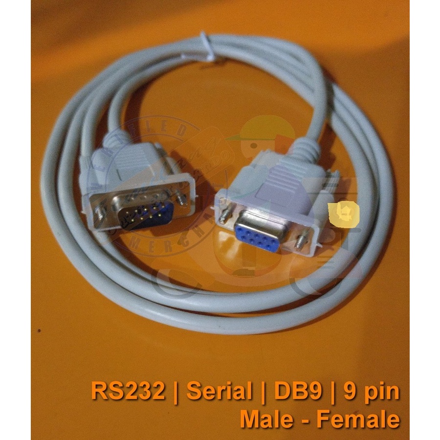 Jual TP 150cm Kabel Serial RS232 DB9 9 pin Male To Female 1.5m 1.5 meter | Shopee Indonesia
