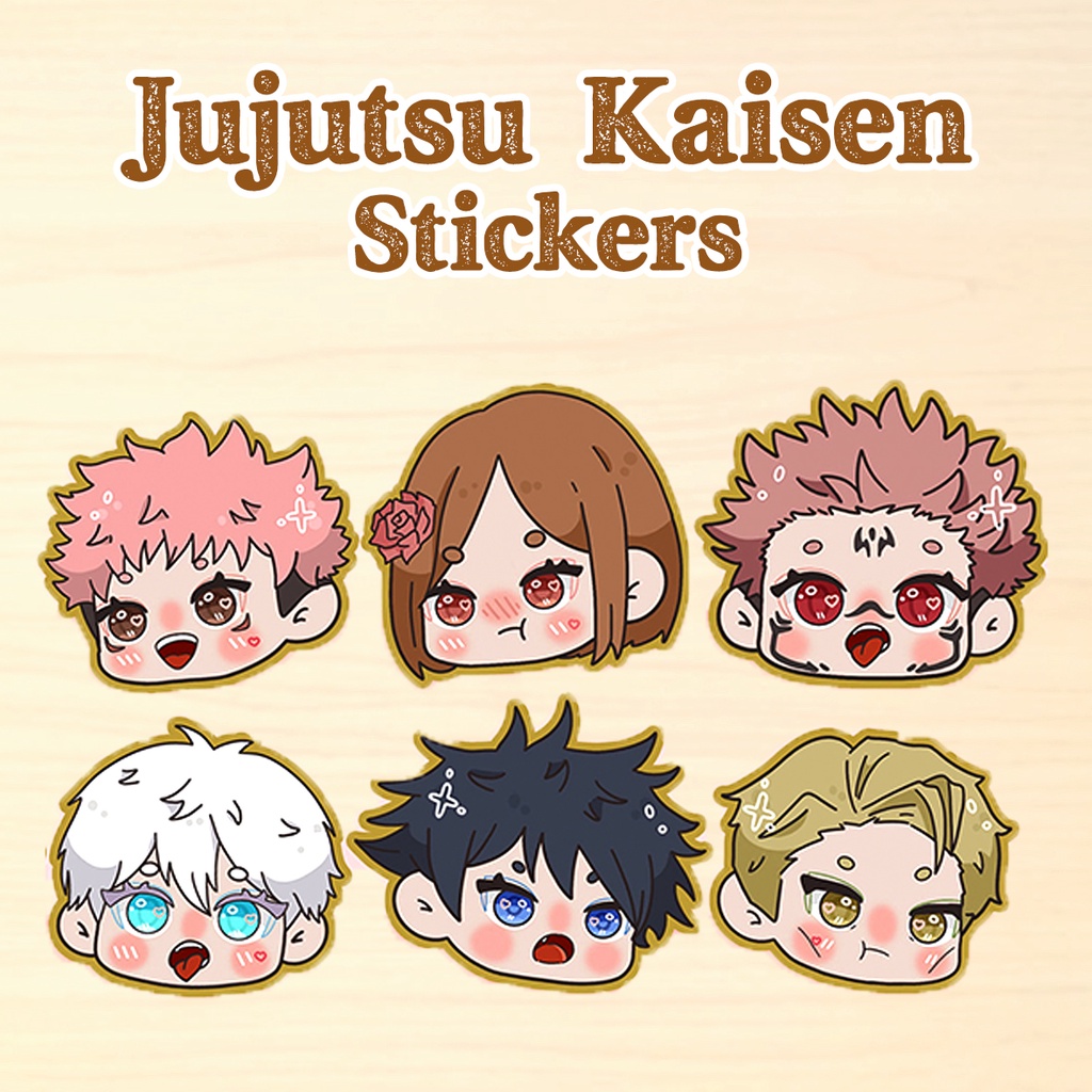 Jual 6pcs Jujutsu Kaisen Sticker Stiker Waterproof Anti Air JJK Chibi ...