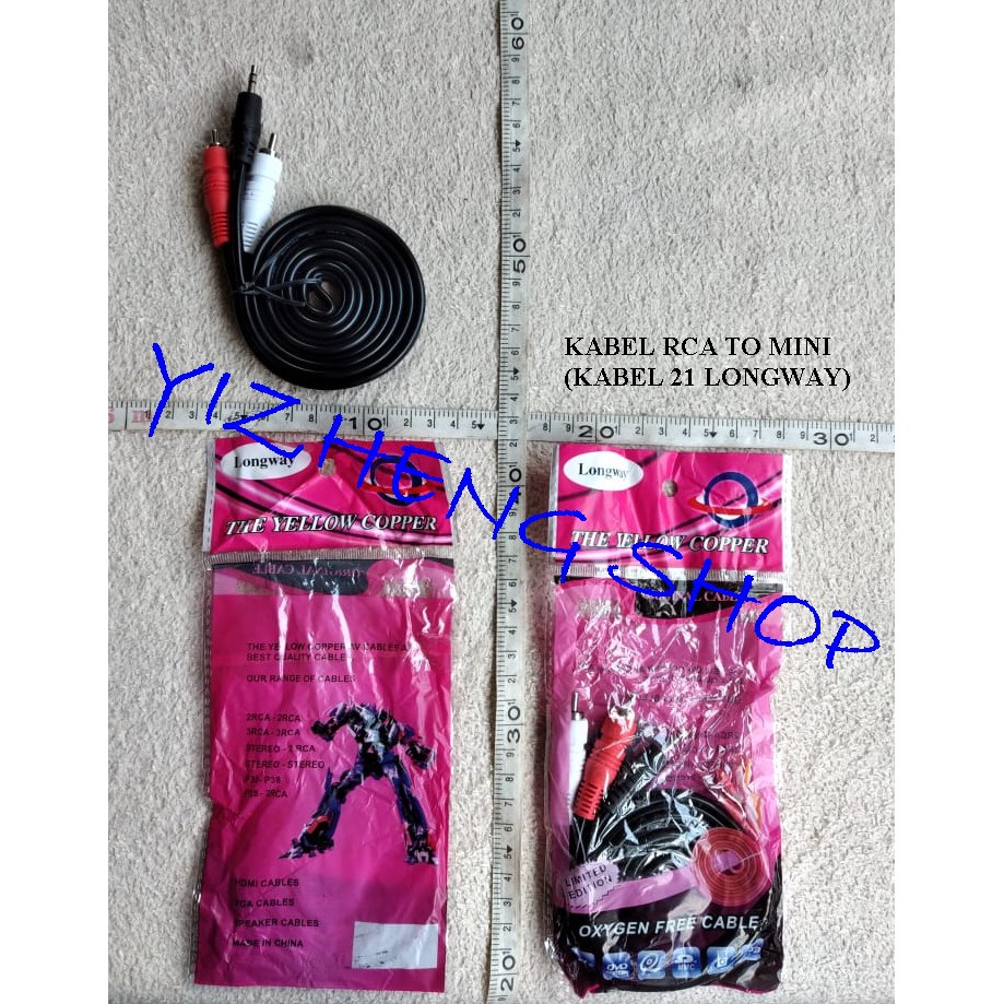 Jual KABEL RCA TO MINI (KABEL 2:1 LONGWAY) | Shopee Indonesia