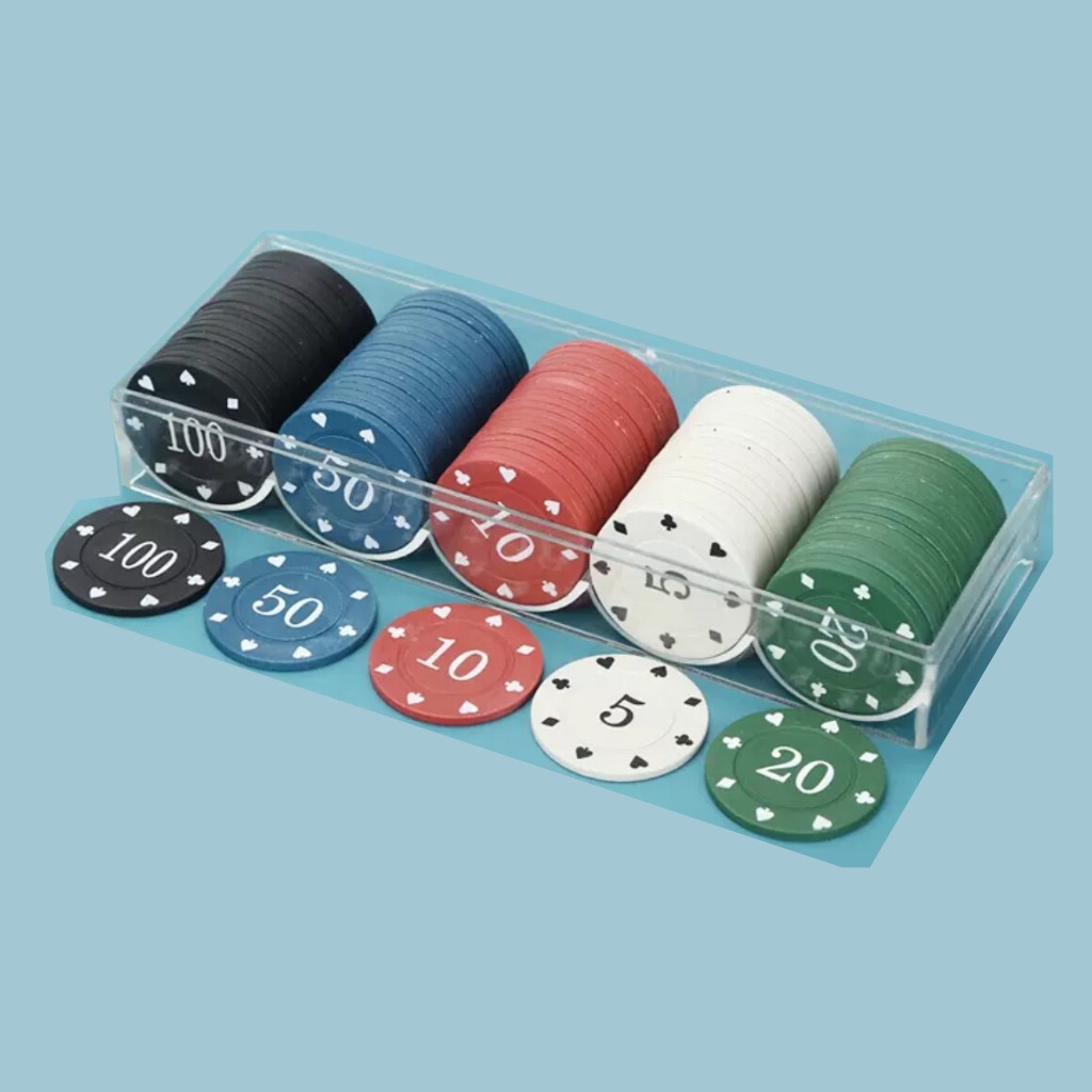 Jual Minicart Poker Chip Koin Chip Set Angka 5, 10, 20, 50, 100 ...