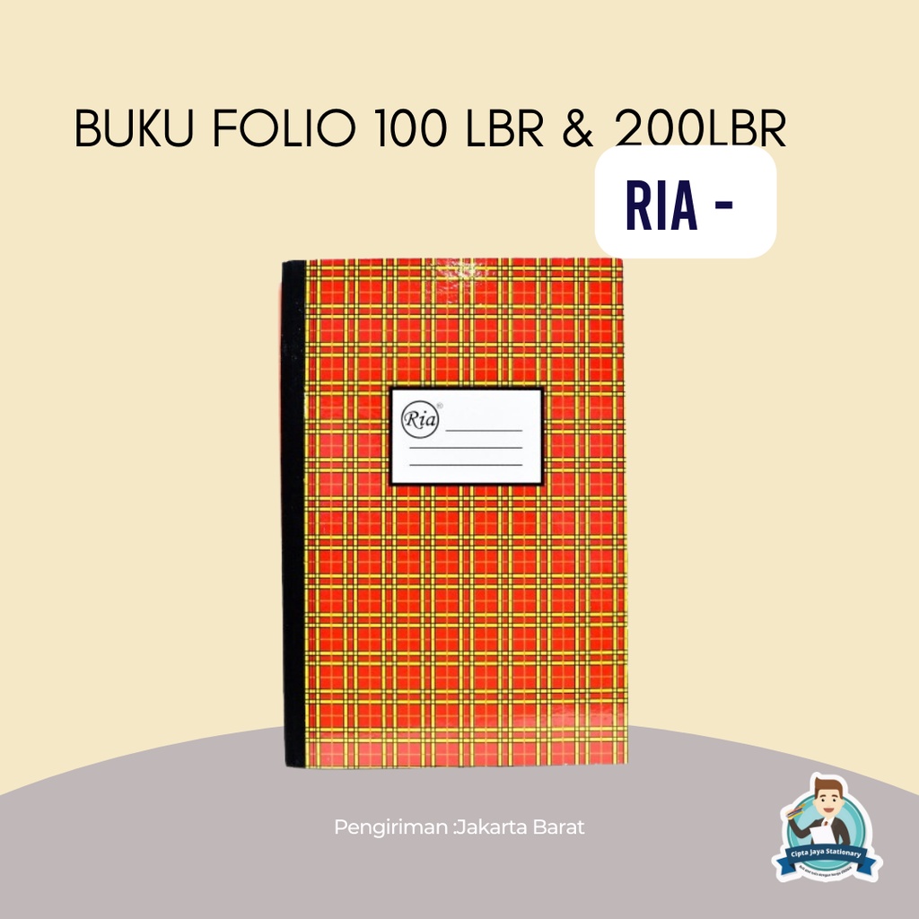 Jual BUKU FOLIO 100LEMBAR RIA / BUKU FOLIO 200LEMBAR RIA / BUKU ...