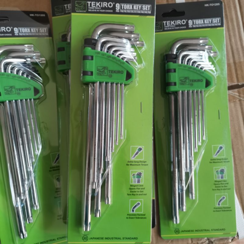 Jual kunci L bintang TEKIRO kunci l bintang set tekiro 9 pcs tanpa lubang tork key set | Shopee ...