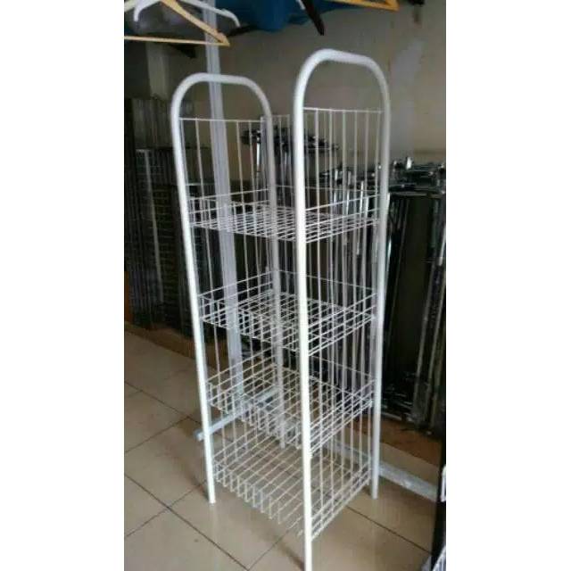 Jual Rak display rak susun rak chiki rak jajan 4 susun rak jaring ...