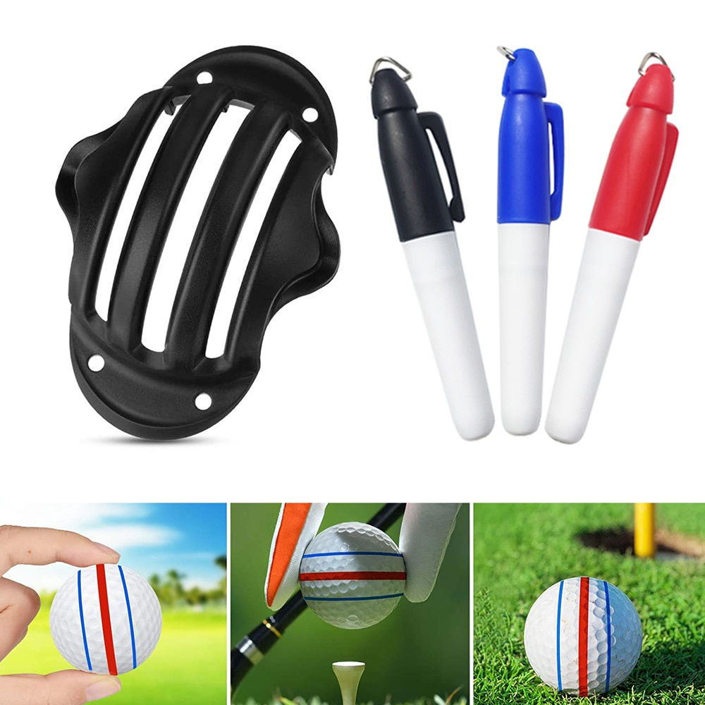 Jual Preorder Bola Golf Triple Track 3 Line Alignment Marker Stensil ...