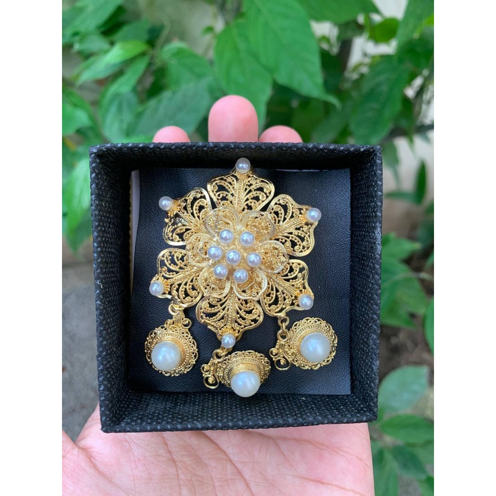 Jual bros alpaka bali set kebaya motif klopak mini anak | Shopee Indonesia