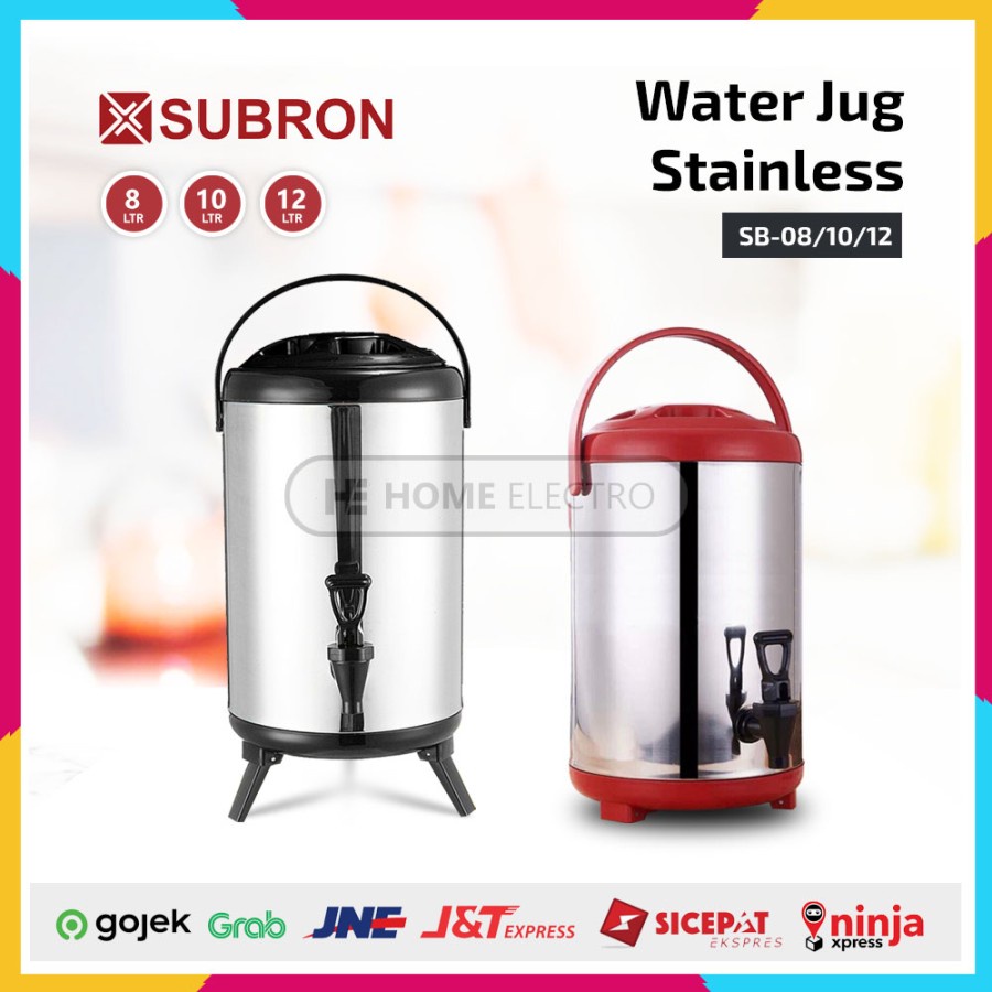 Jual Subron Water Jug Stainless Steel Hot / Cold Coffee Juice Dispenser ...