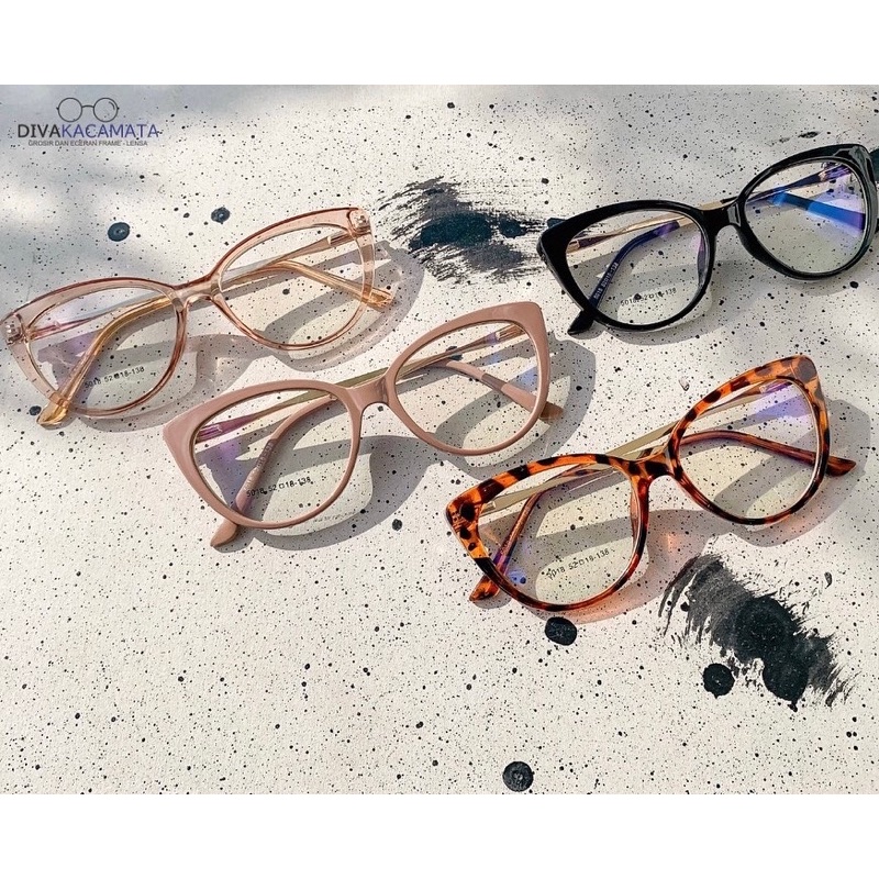 Jual FRAME KACAMATA CATEYE BESI UNTUK CEWEK MURAH ELEGANT (5018 ...