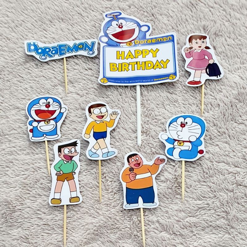 Jual topper cake doraemon no custom | Shopee Indonesia