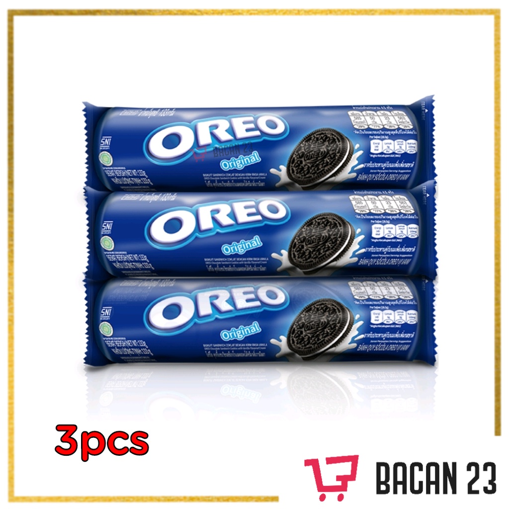 Jual Oreo Biscuit Sandwich Original 133 gr x 3 Pcs | Shopee Indonesia