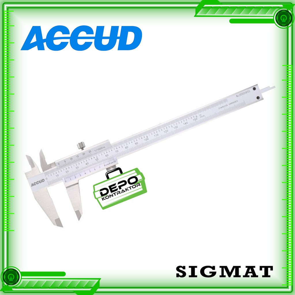 Jual Sigmat Jangka Sorong Manual 12 Inch ACCUD Vernier Caliper 12 | Shopee Indonesia