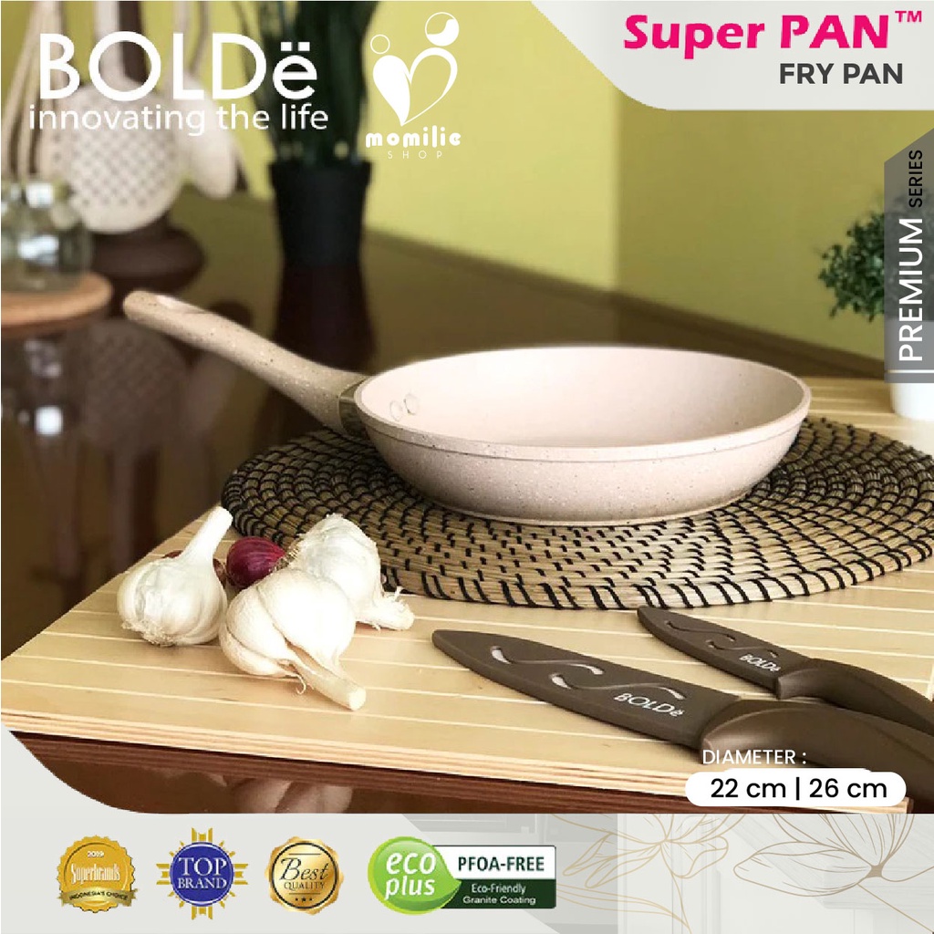 Jual BOLDe Fry Pan 22/26 Cm Granite Beige 100% Original | Shopee Indonesia