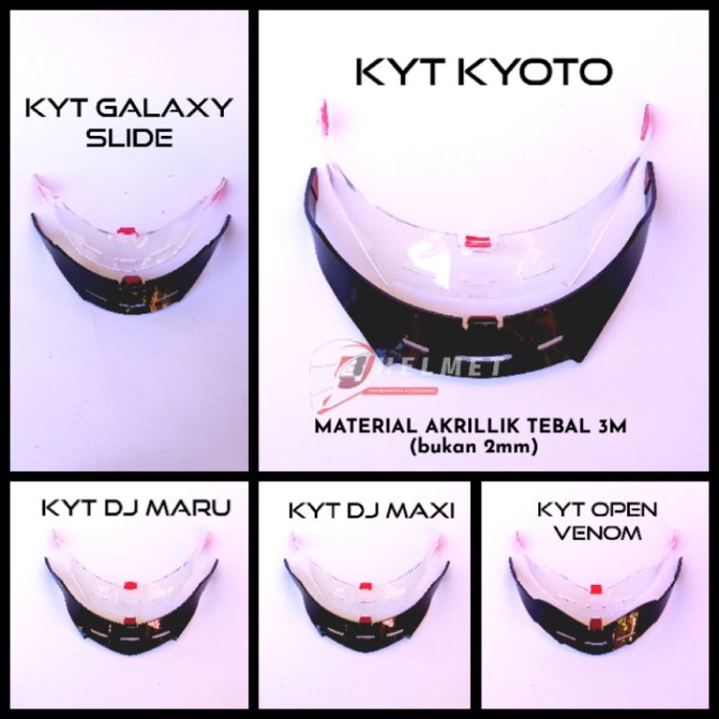 Jual Spoiler Helm Kyt Kyoto Open Venom Galaxy Slide Dj Maru Dj Maxi ...