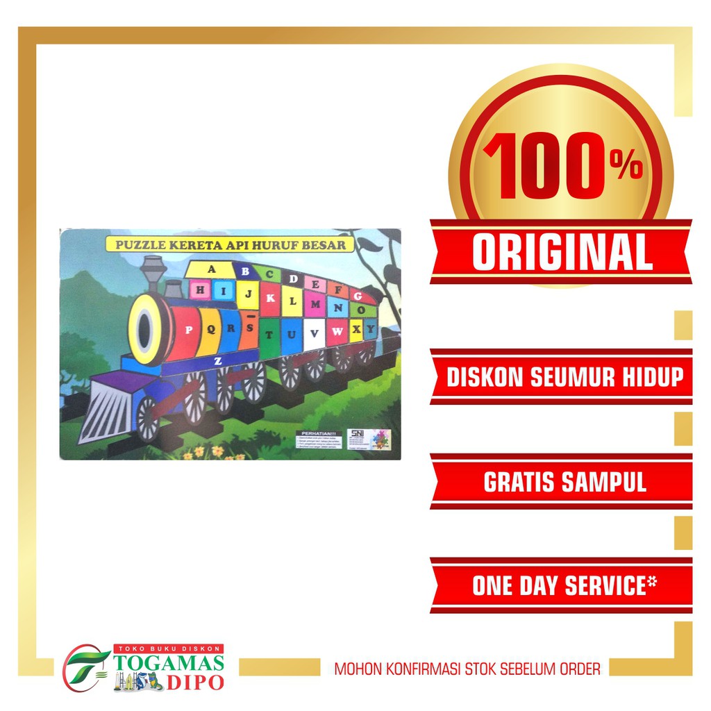 Jual puzzle kayu 30x20: kereta api huruf besar | Shopee Indonesia