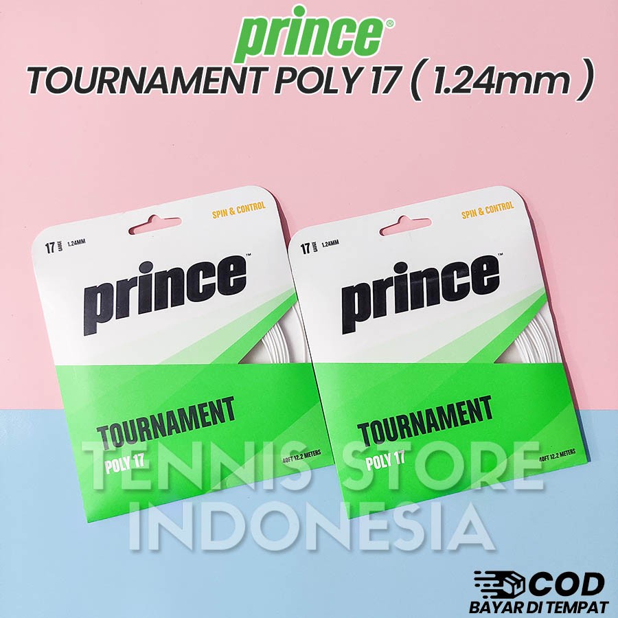 Jual Prince Tournament Poly 17 / 1.24 String ( Senar Raket Tenis ...