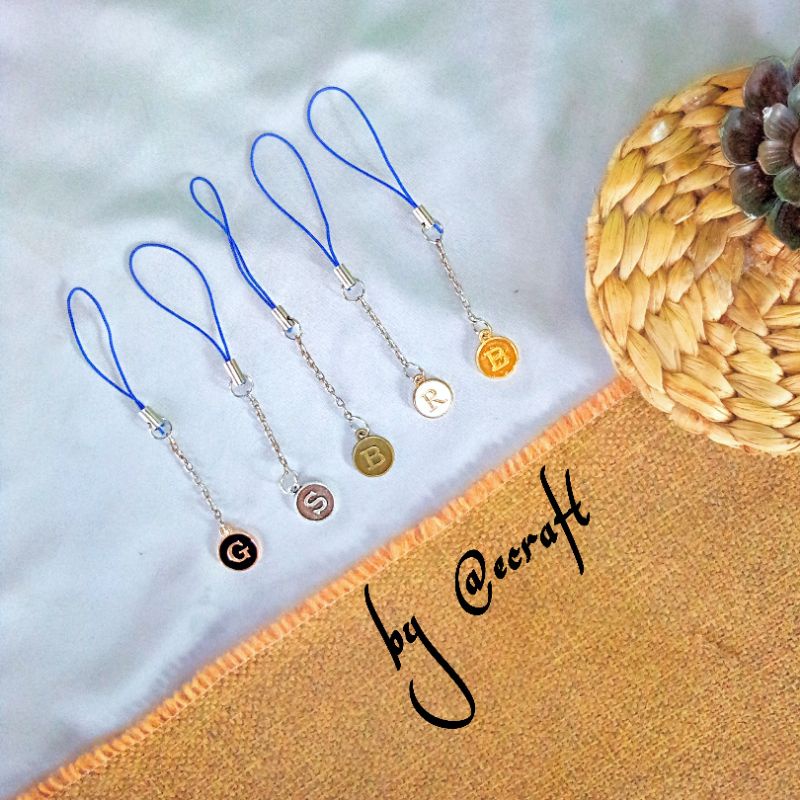 Jual ECRAFT Strap Hp Gantungan Kunci Tas Request Custom Inisial Nama ...