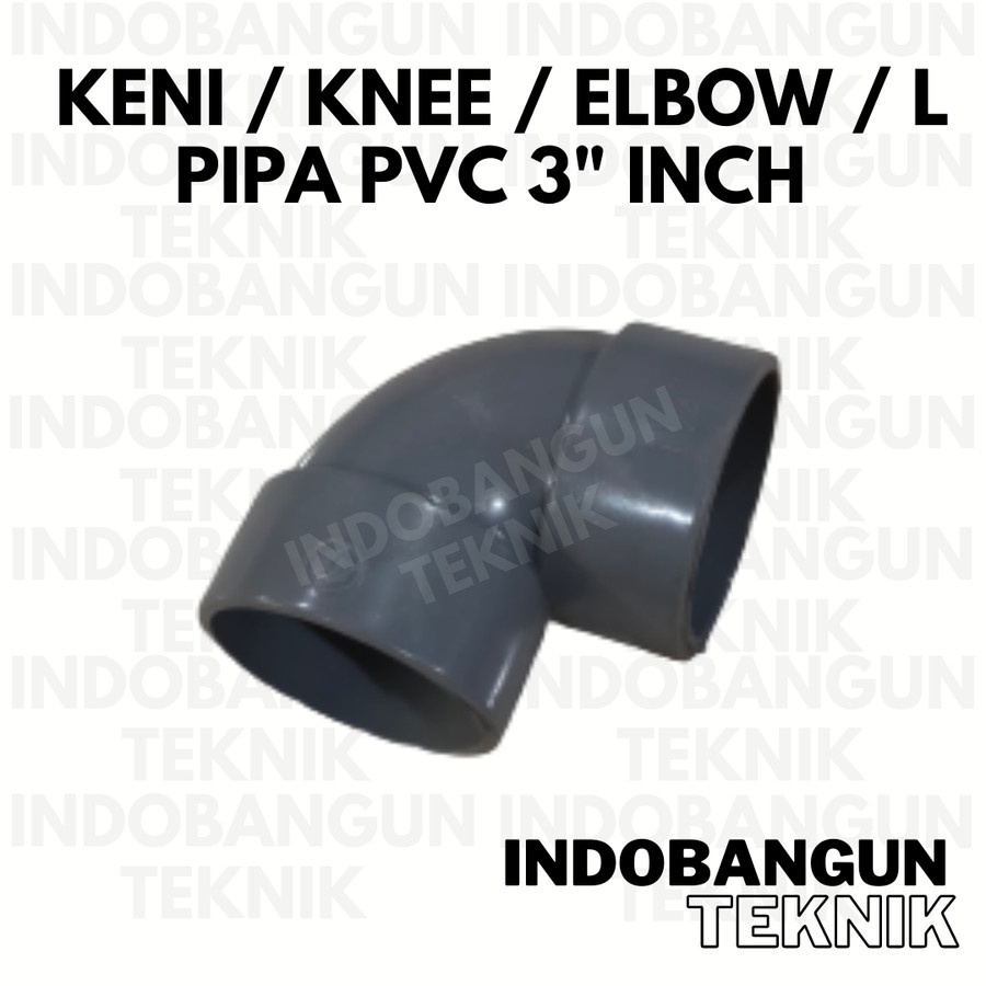 Jual Keni Elbow L Knee Polos Pipa PVC Fitting Pipa 3" Inch | Shopee ...