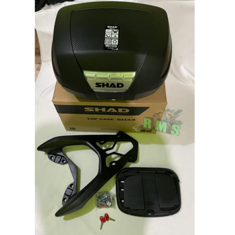 Jual Box Motor SHAD 44 SH44 Cover Carbon SH 44 liter + Breket Box Motor ...