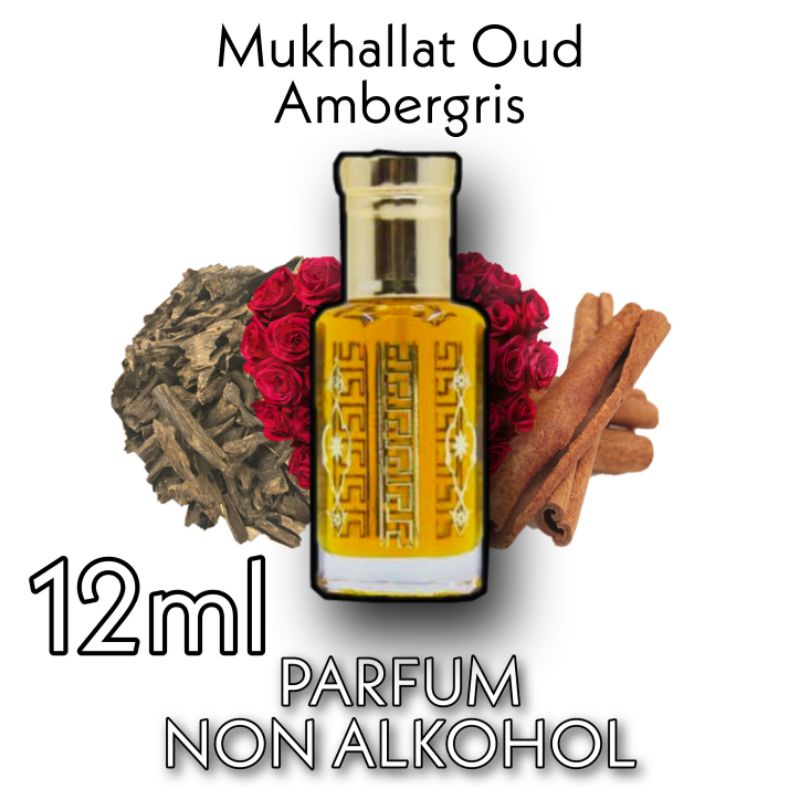 Jual Mukhallat Oud Ambergris 12ml Non Alcohol - Parfum Arab Minyak Wangi Non Alkohol | Shopee ...