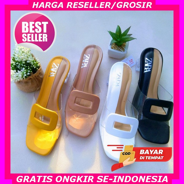 Jual Aurora - Heels Rayna Sepatu Wanita Heel Hils Kaca Pendek Sandal ...