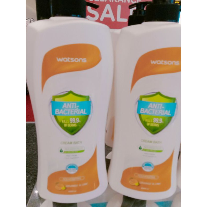 Jual WATSONS ANTI BACTERIAL SHOWER GEL/CREAM BATH 1000ml | Shopee Indonesia