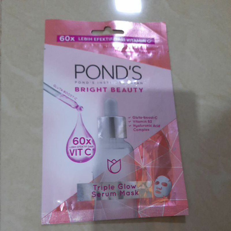 Jual Ponds Bright Beauty Triple Glow Serum Mask | Shopee Indonesia