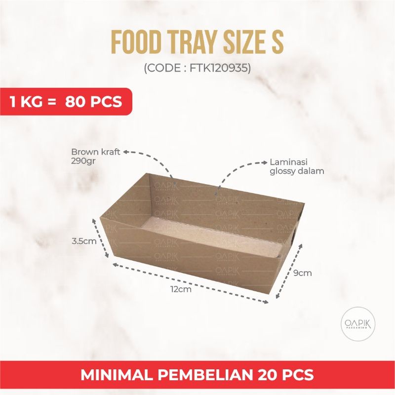 Jual FOOD TRAY S, Kemasan Makanan, Packaging Makanan, Dus Makanan, Dus ...