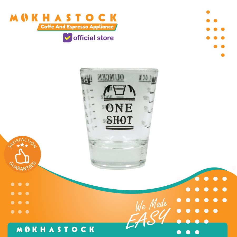 Jual Mokhastock Sloki One Shot Espresso Glass Gelas Ukur | Shopee Indonesia