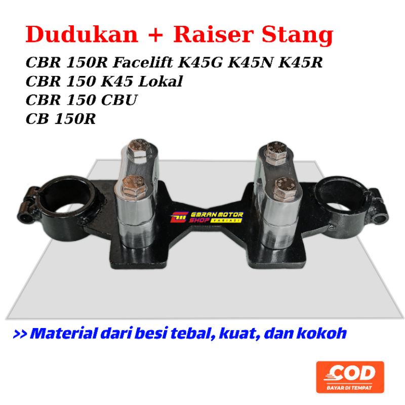 Jual Breket Dudukan Raiser Stang CBR150R CB150R Pangkon Adaptor Stang ...