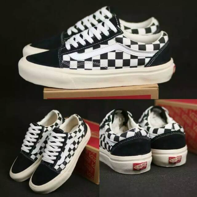 Jual sepatu vans old schol On Motif Checker Board Catur Kotak Kotak ...