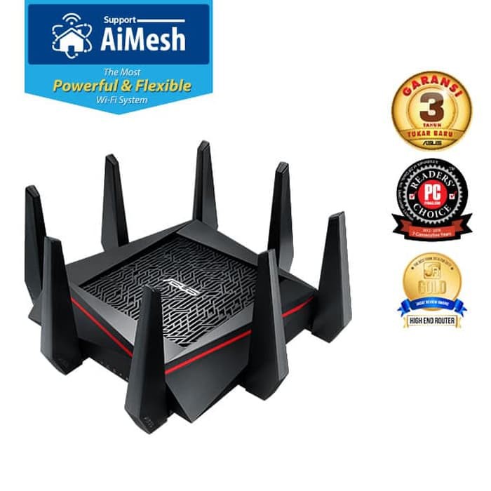 Jual ASUS Wireless-AC5300 Tri-Band Gigabit Router [RT-AC5300] | Shopee ...