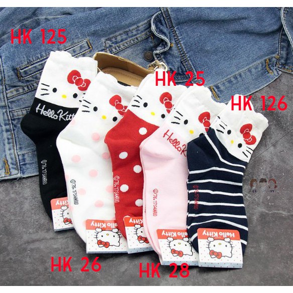 Jual KAOS KAKI KOREA WANITA PRIA MOTIF SANRIO HELLO KITTY SHINCHAN ...