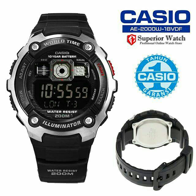 Jual Jam Tangan Casio AE-2000W-1BV Youth Series Digital Wrist Watch ...