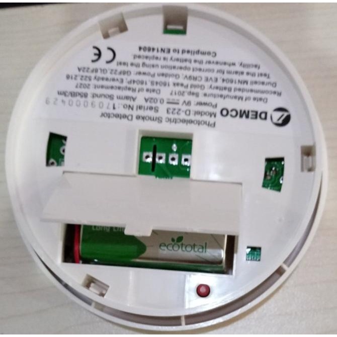 Jual Stand Alone Smoke Detector Demco D-223 With Battery /Demco D223 ...