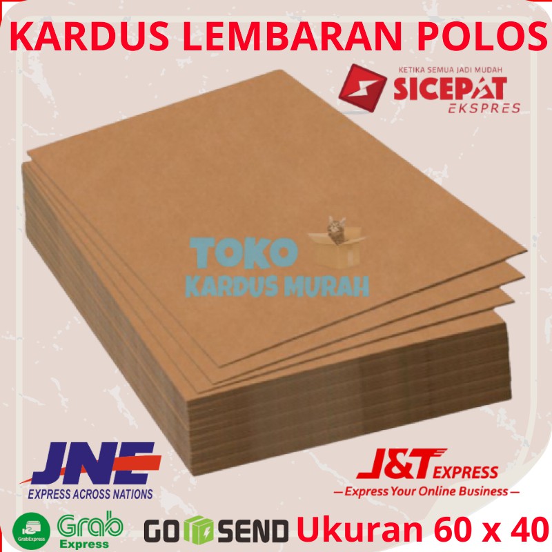 Jual Kardus Lembaran Box Polos Karton Layer Sheet Tebal 3mm Single Wall ...