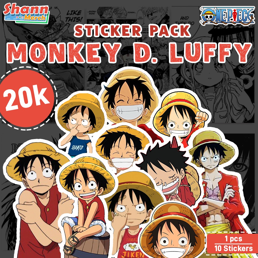Jual Sticker Pack Monkey D. Luffy - One Piece / Sticker Pack Anime ...