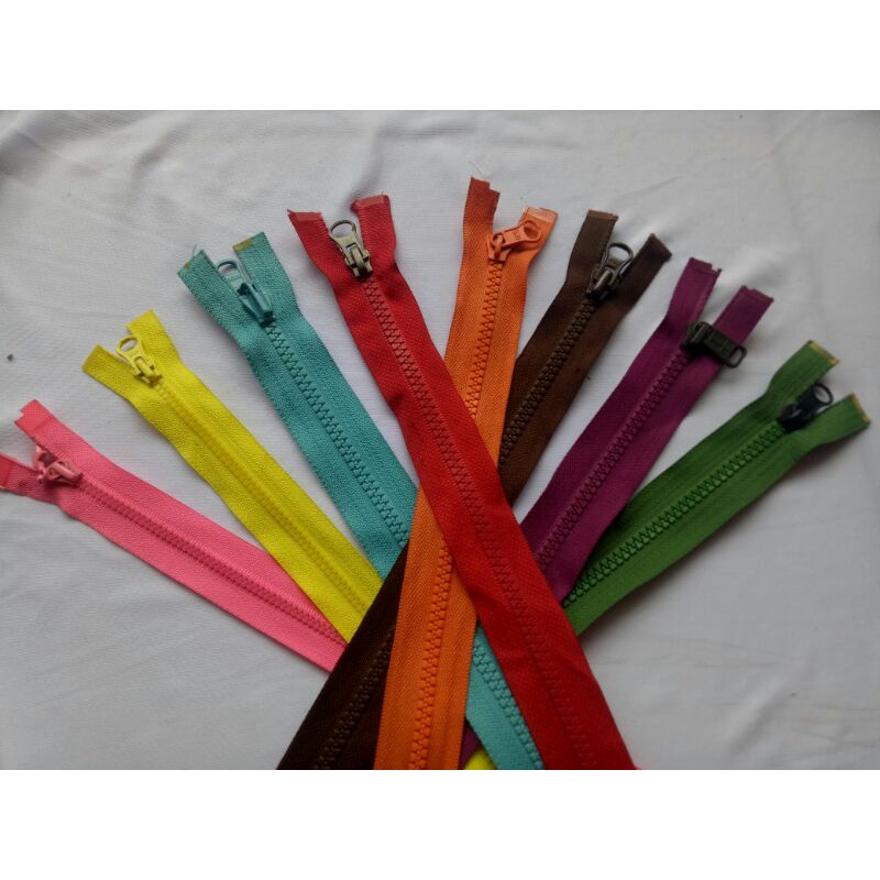 Jual resleting jacket gigi besar/vislon ukuran 45/65cm | Shopee Indonesia