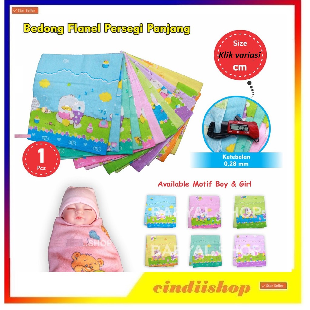 Jual Bedong Bayi 90 x 70 Flanel Persegi panjang Motif bedongan alas ...