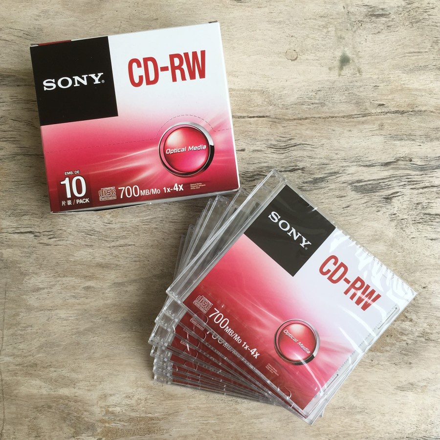 Jual CD-RW SONY 700MB Single Pack isi 10 Pcs | Shopee Indonesia
