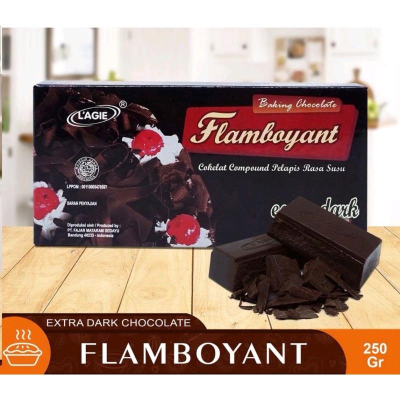 Jual Dark Cooking Coklat compound Extra Dark Lagie Flamboyant kemasan ...