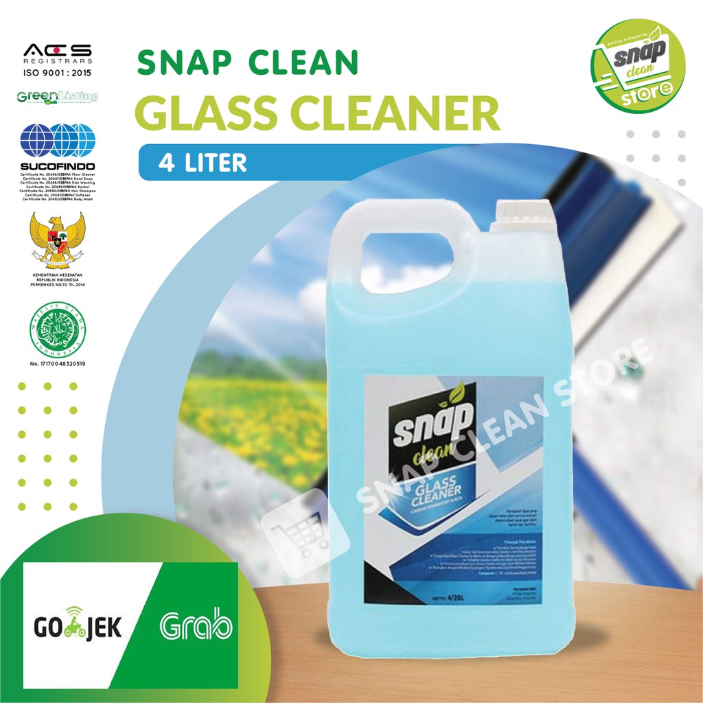 Jual SNAP CLEAN GLASS CLEANER SABUN PEMBERSIH KACA [KHUSUS GRAB & GOJEK] | Shopee Indonesia