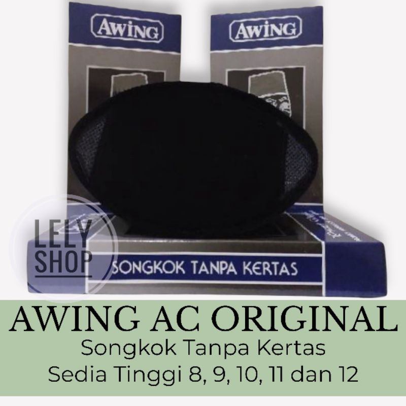Jual Songkok Peci AWING AC Tinggi 7 8 9 10 11 12 Hitam Original Tanpa ...