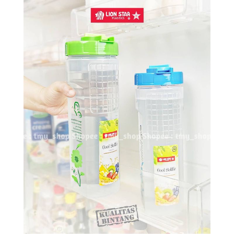 Jual Tempat Botol air minum kulkas lion star 2L dan 1,7L cooler bottle jumbo warna biru hijau ...