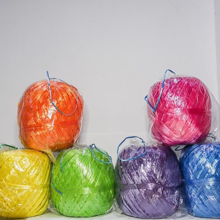Jual Tali Rafia Warna Warni/Plastik Rafia/Tali Rafiah/Tali Plastik 1kg ...