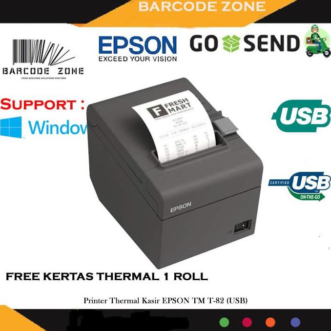 Jual PRINTER KASIR THERMAL 80MM EPSON TM-T82 USB GARANSI 1 TAHUN - AUTOCUT | Shopee Indonesia