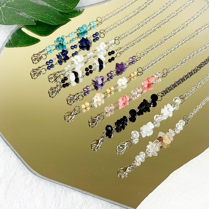 Jual Natural Crystal & Stone Strap Mask / Tali Masker / Kalung Masker ...