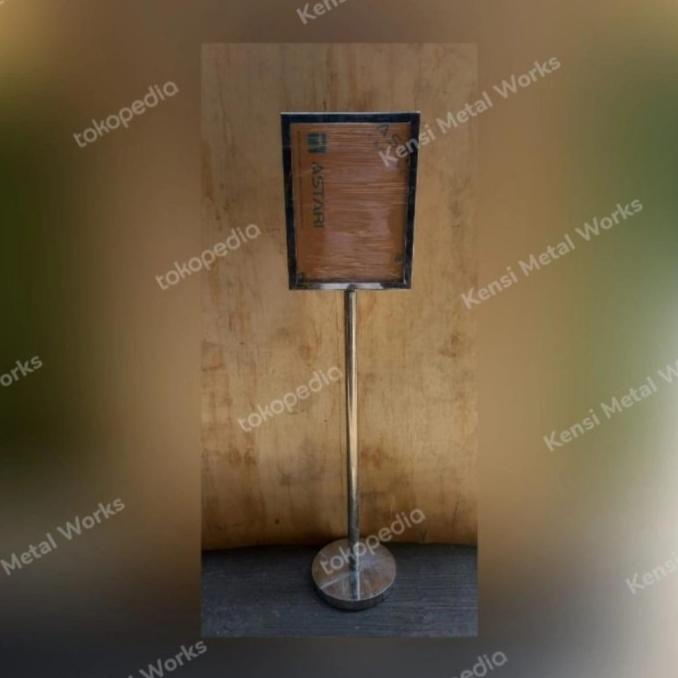 Jual Sign Stand Stainless Signage Standing Sign Frame Display A3 ...