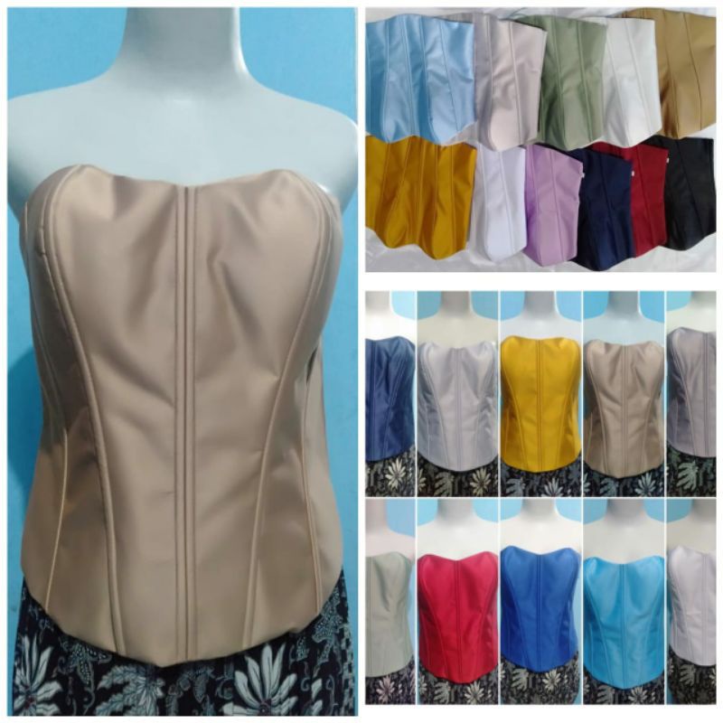 Jual kamisol satin / longtorso / korset premium / bustier / dalaman ...