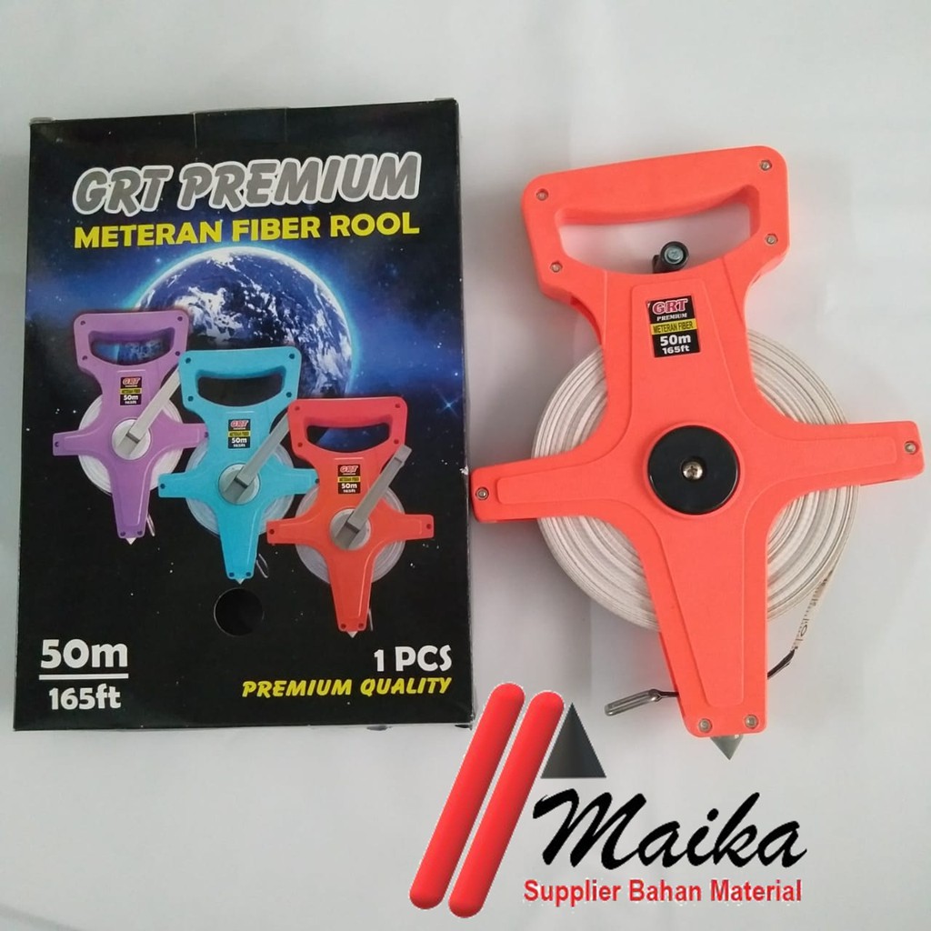 Jual Meteran 50 Meter | Meteran Roll 50 Meter | Meteran Tancap GRT ...