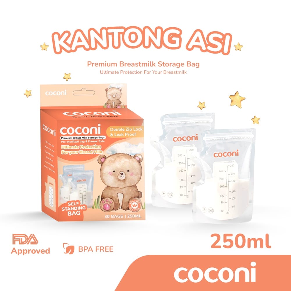 Jual Coconi Premium Breast Milk Storage Bag 250ml 30 Bags - Kantong Asi ...
