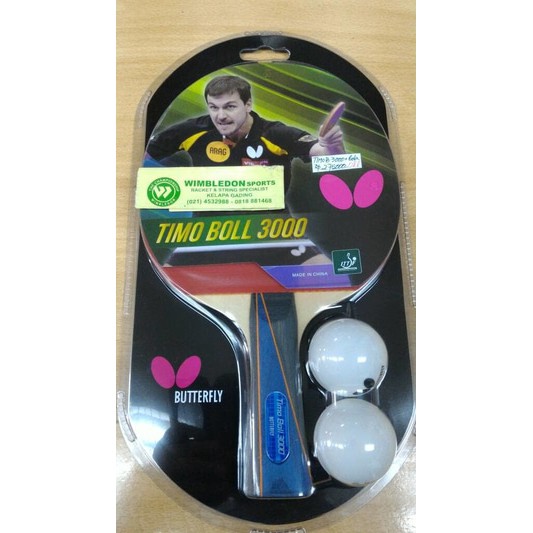 Jual Bet ping pong BUTTERFLY TIMO BOLL 3000/ table tennis/ tenis meja ...